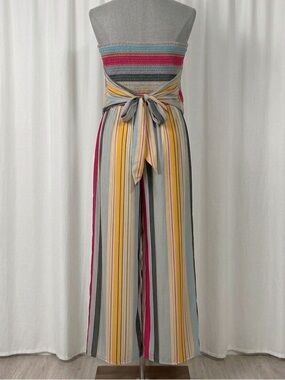 Aakaa | Pants & Jumpsuits | Nwt Aakaa Cipriano Strapless Wide Leg Boho ...